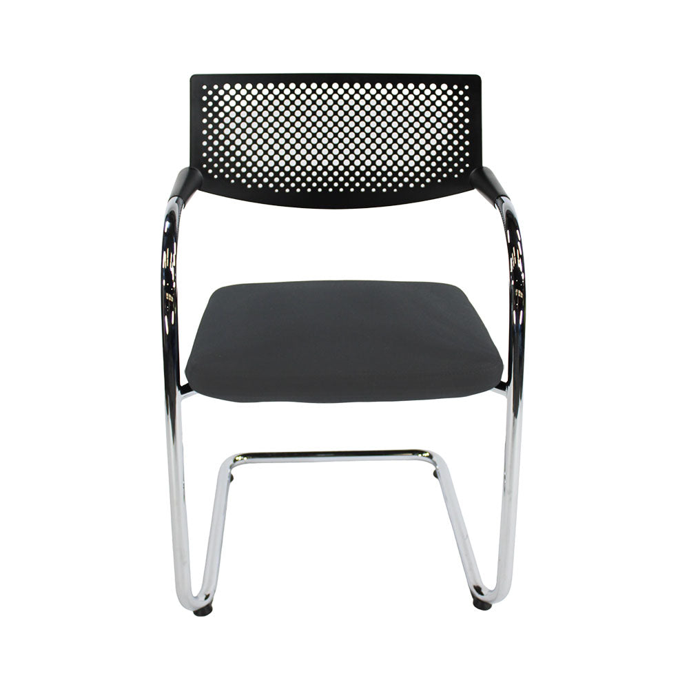 Vitra: VisaVis 2 Meeting Chair in Grey Fabric - Refurbished