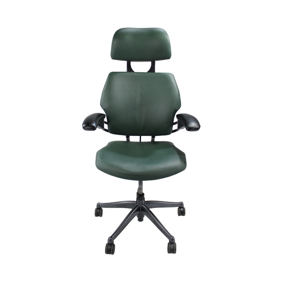 Humanscale: Freedom Headrest High Back Task Chair - Green Leather - Re