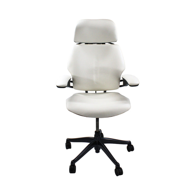 Humanscale: Freedom Headrest High Back Task Chair - White Leather - Re