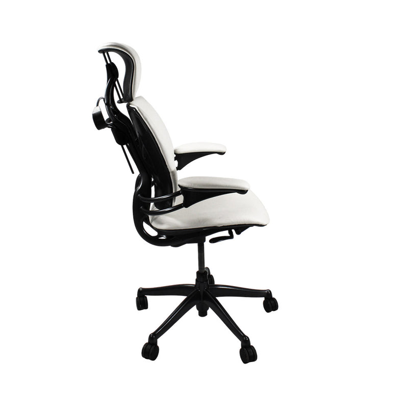 Humanscale: Freedom Headrest High Back Task Chair - White Leather - Re