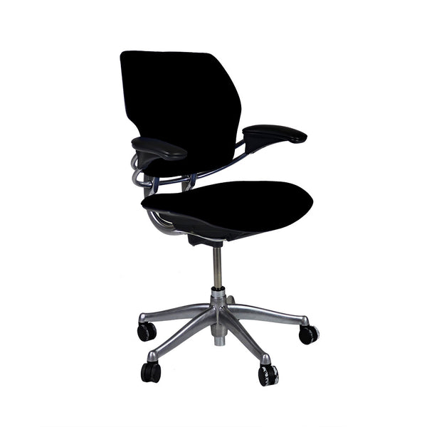 Humanscale: Freedom Task Chair with Aluminium Frame in Black Fabric
