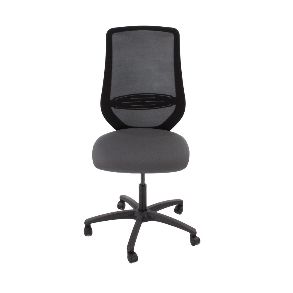 The Office Crowd: Scudo Task Chair with Grey Fabric Seat Without Arms