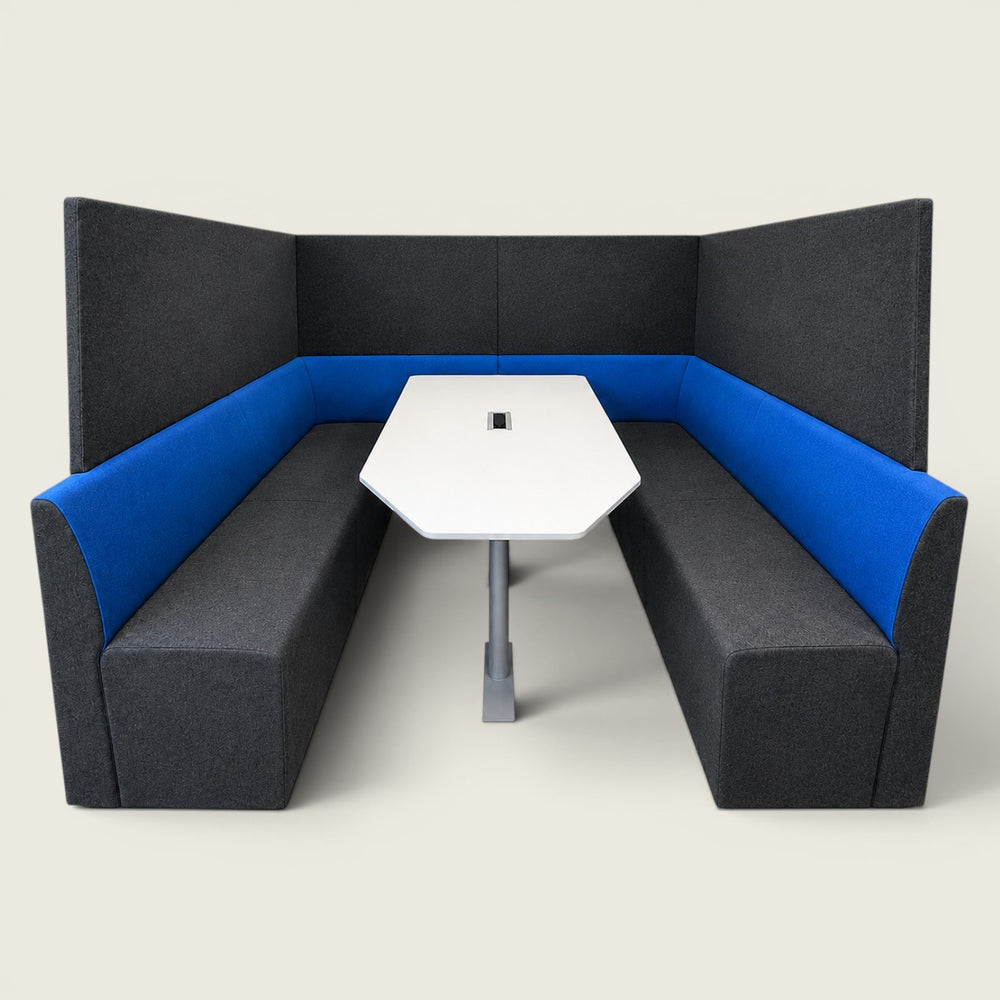 Orangebox: Away from Desk (AFTD) High-Back Booth in Grey and Blue - Re