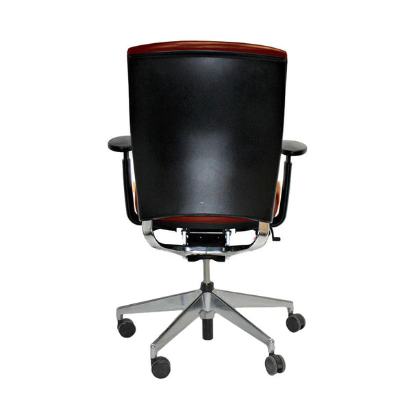 Senator: Enigma S21 Office Chair with Aluminium Frame in Tan Leather ...