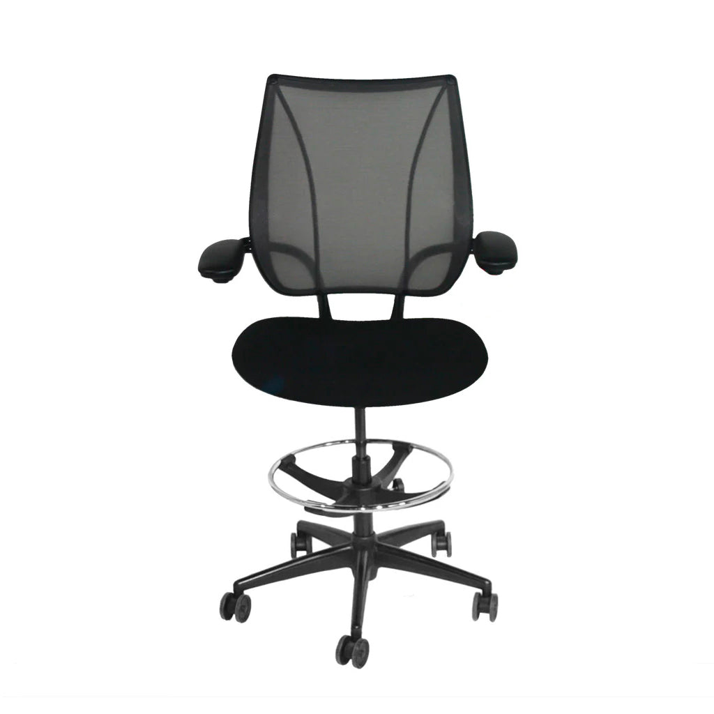 Humanscale: Liberty Draughtsman Chair in Black Fabric - Refurbished ...